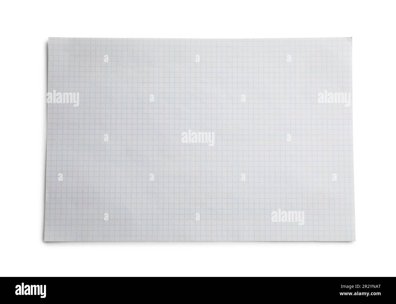 Checkered sheet of paper on white background, top view Stock Photo - Alamy