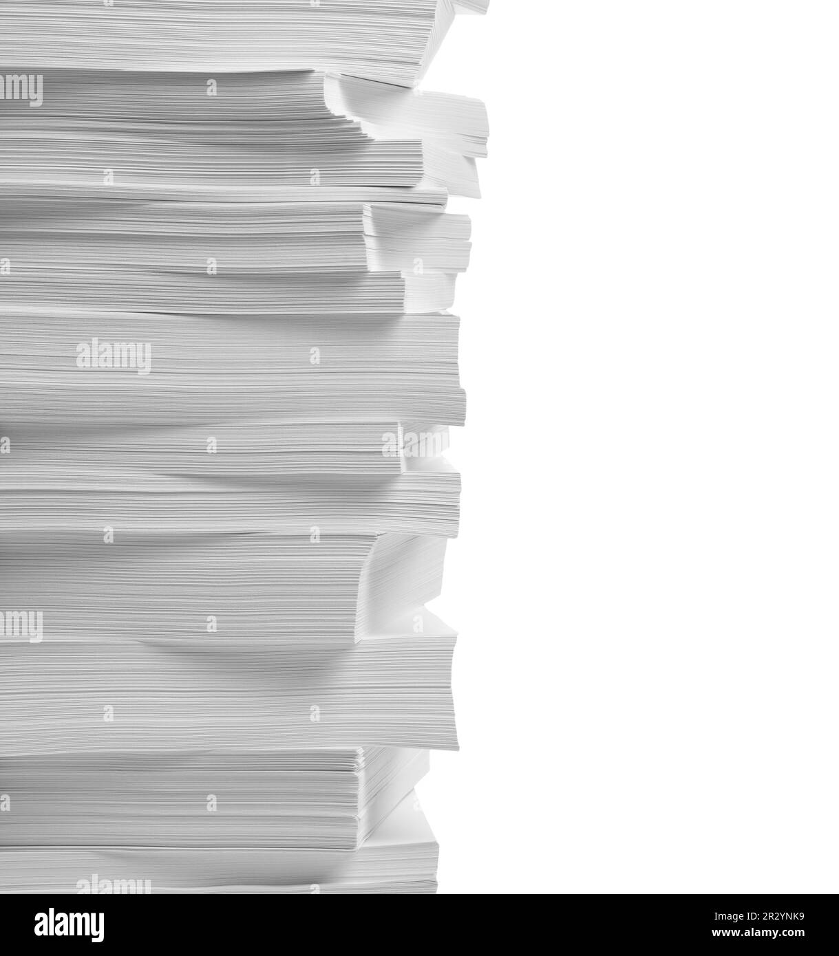 Stack of paper sheets on white background Stock Photo - Alamy