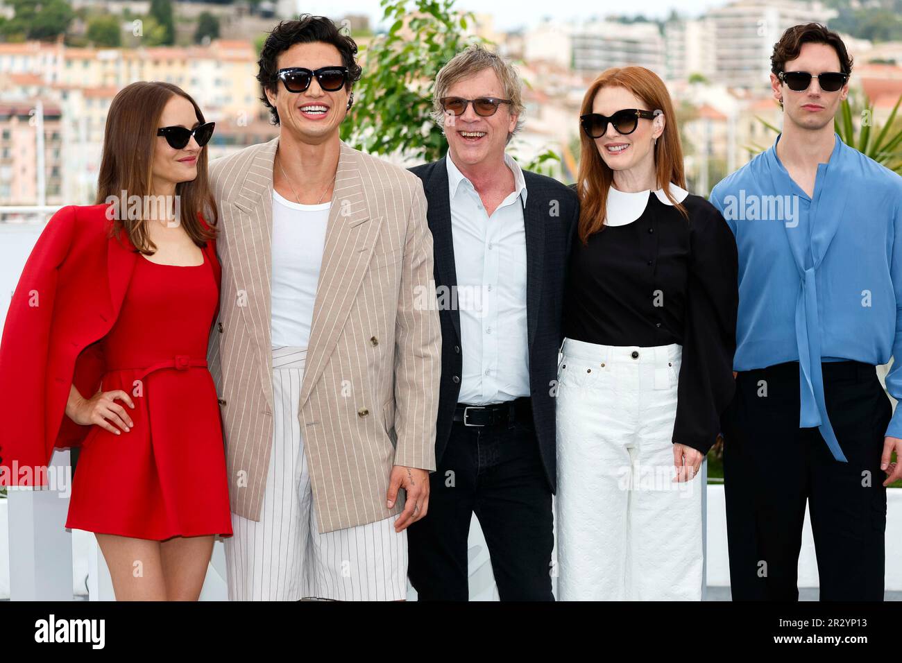 Natalie Portman, Charles Melton, Todd Haynes, Julianne Moore and Cory Michael Smith attend the ...