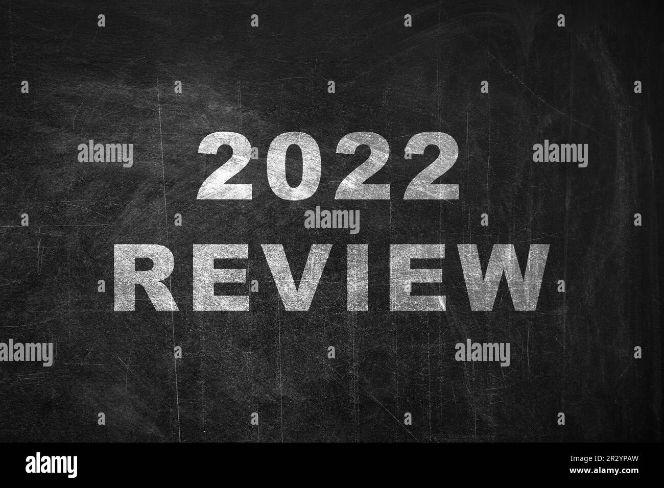 Text 2022 Review written on black chalkboard Stock Photo - Alamy