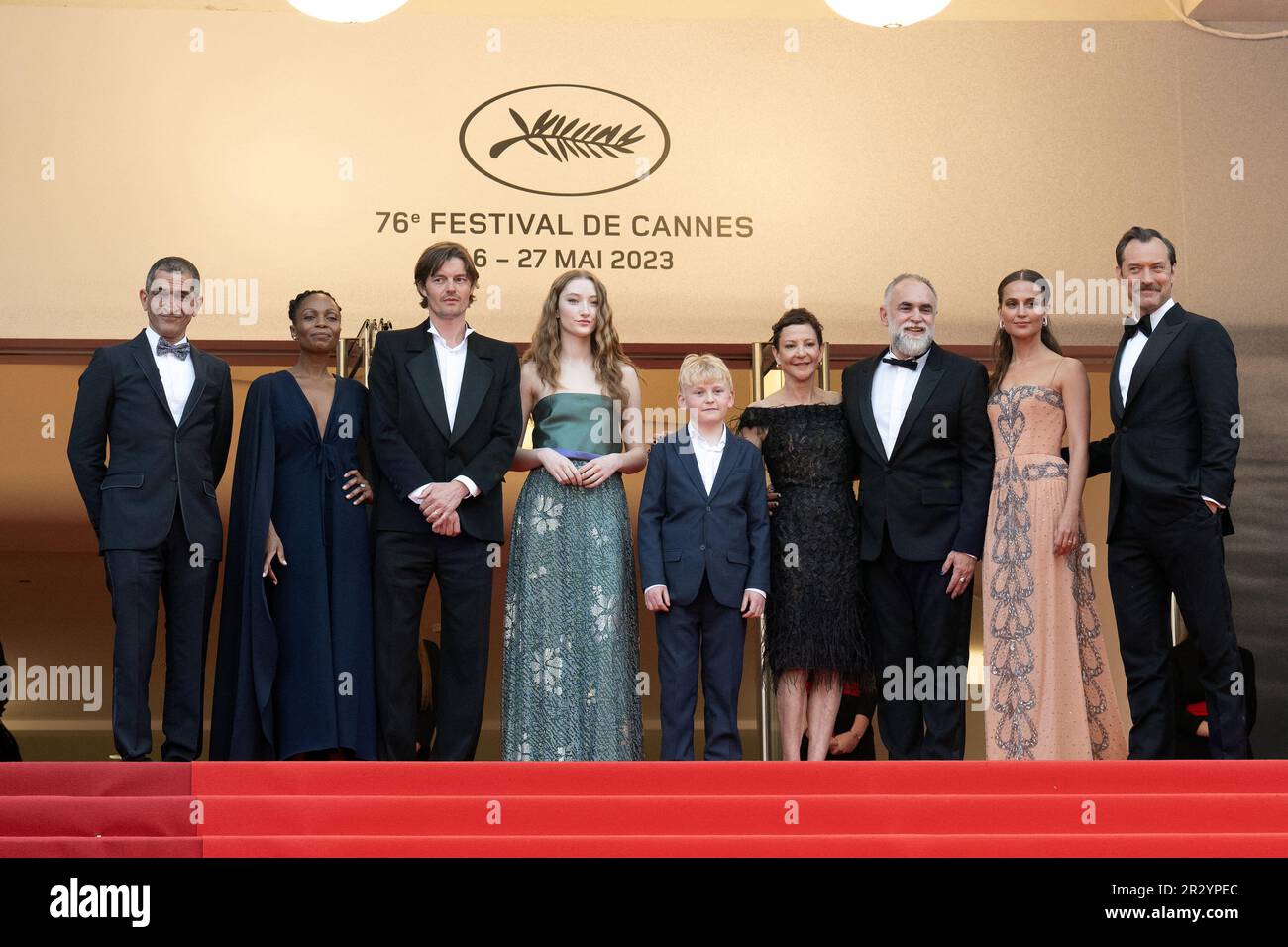 Cannes, France. 21st May, 2023. Amr Waked, Mina Andala, Sam Riley ...
