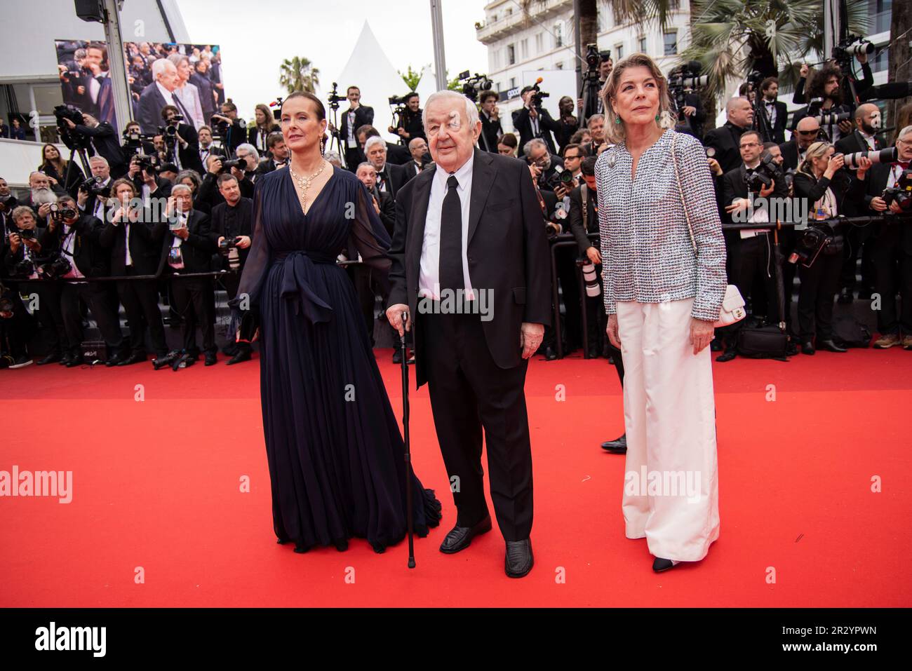 Princess Caroline of Monaco, Paul Rassam and Carole Bouquet pose for ...