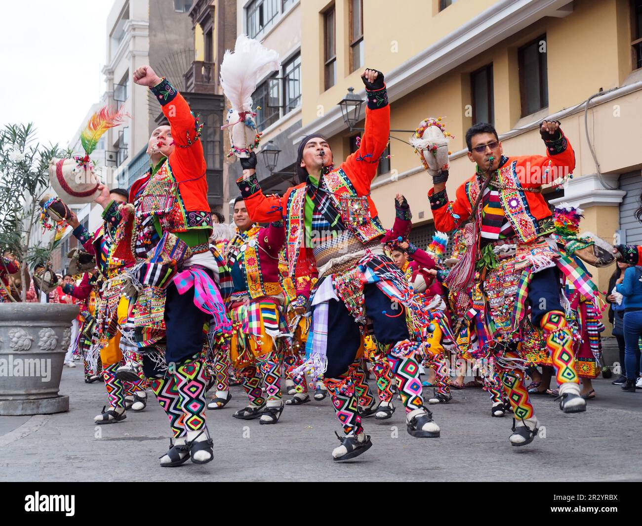 Lima, Peru. 21st May, 2023. Group of men performing when Peruvian ...