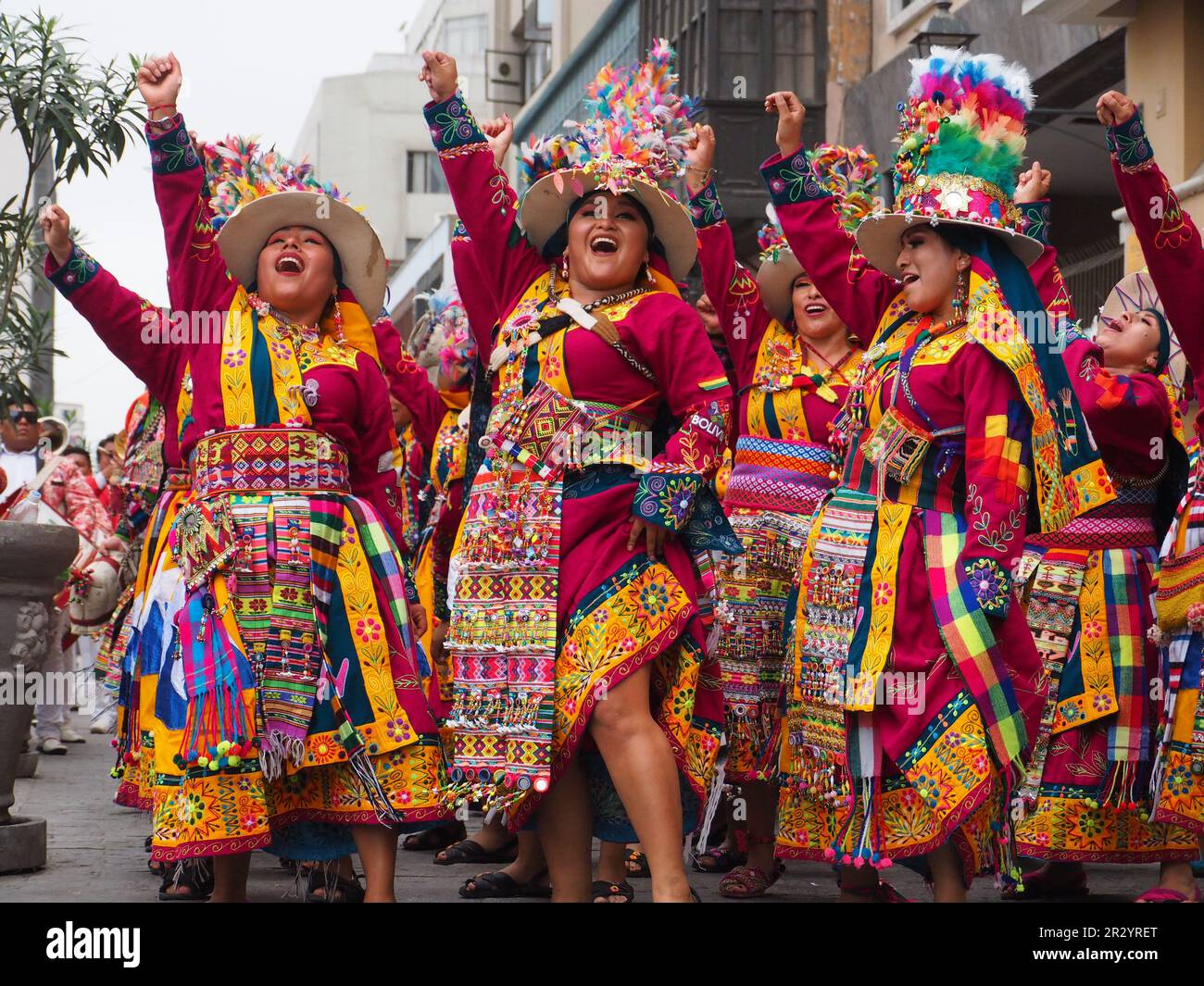 Lima, Peru. 21st May, 2023. Group of women performing when Peruvian ...