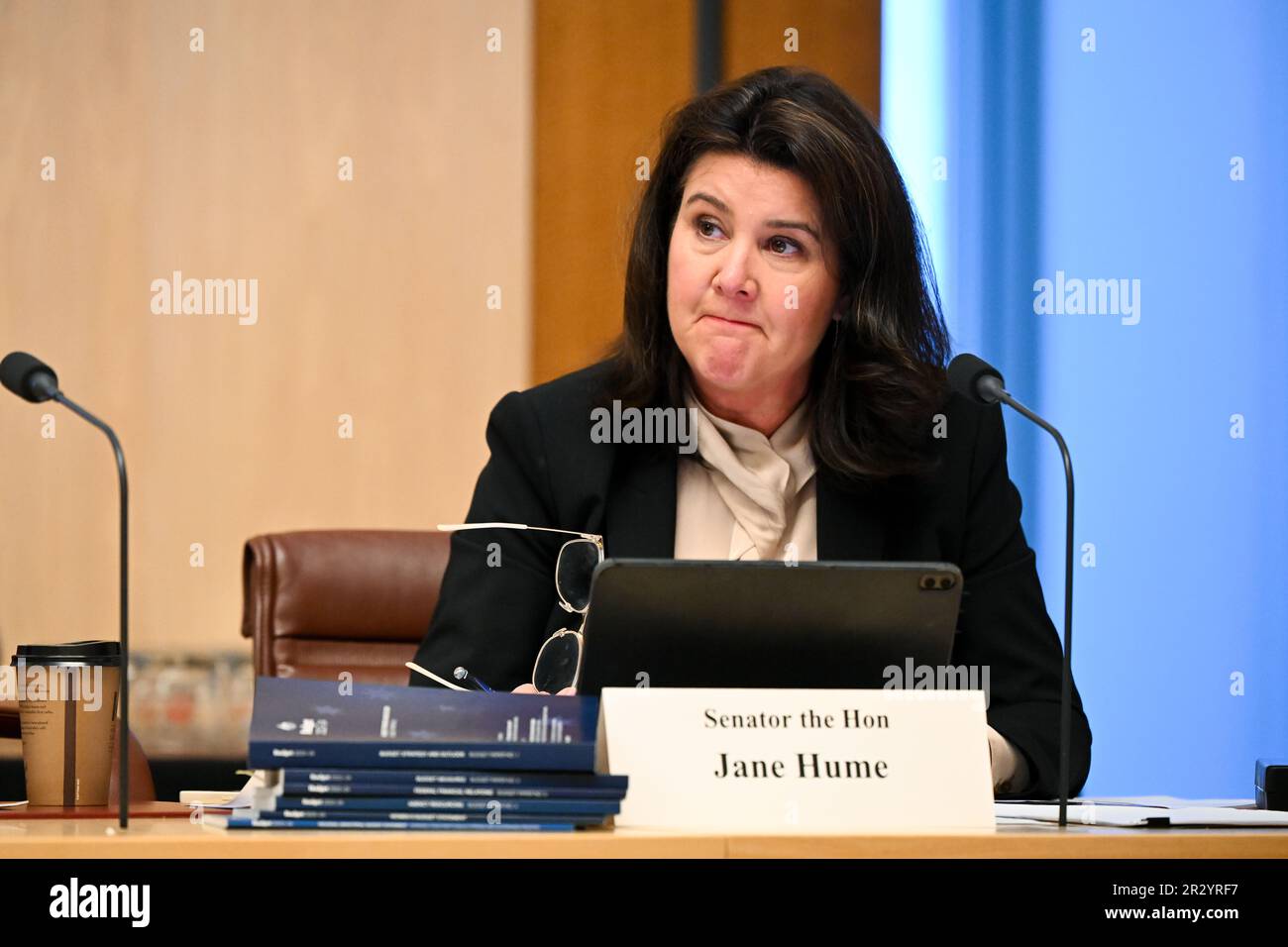 Liberal Senator Jane Hume speaks during Senate Estimates at Parliament ...