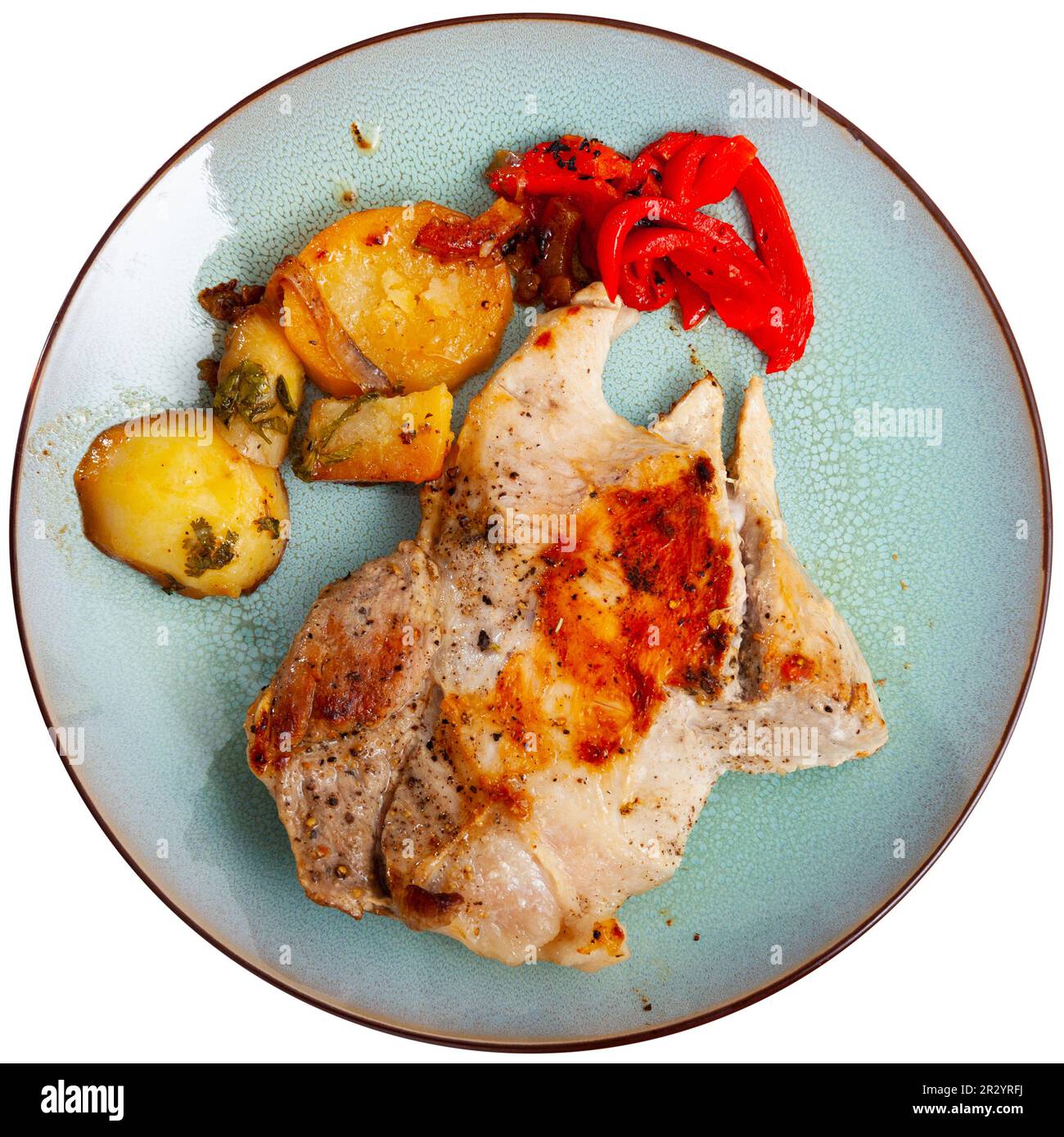 Portion fried sliced potatoes Cut Out Stock Images & Pictures - Alamy