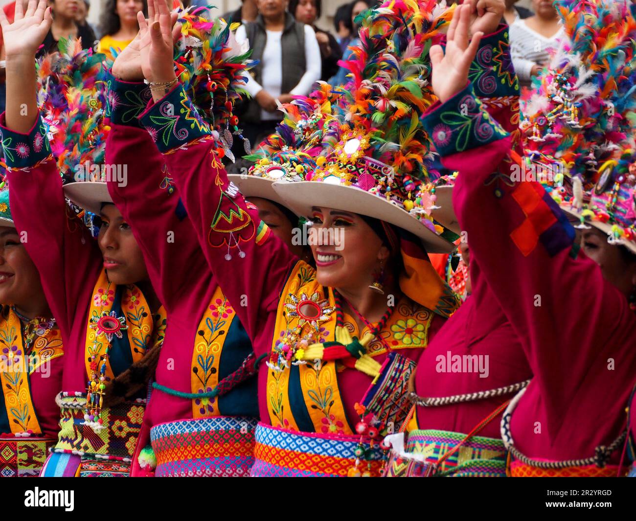 Lima, Peru. 21st May, 2023. Group of women performing when Peruvian ...