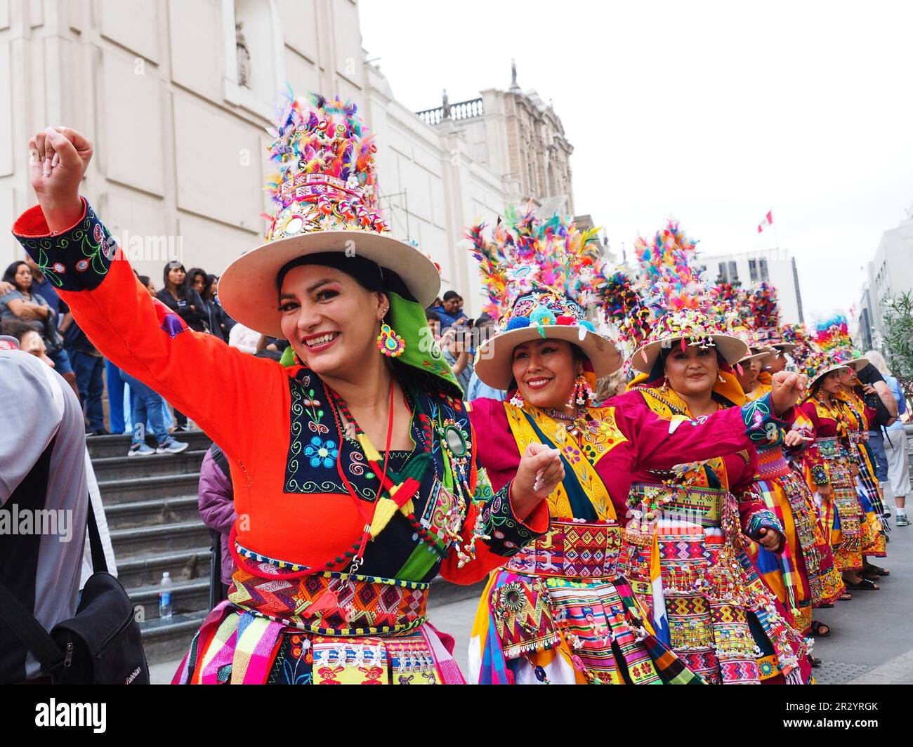 Lima, Peru. 21st May, 2023. Group of women performing when Peruvian ...