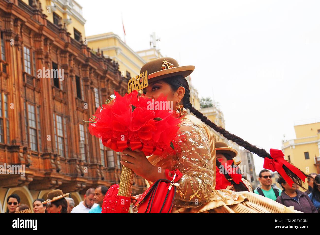 Lima, Peru. 21st May, 2023. Woman performing when Peruvian Indigenous ...