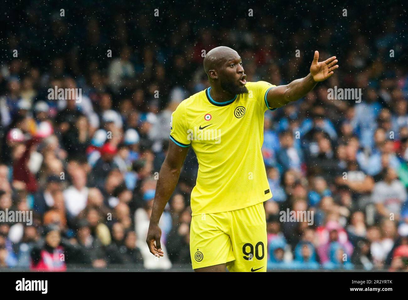 InterÕs Belgian forward Romelu Lukaku gesticulate during the Serie A ...