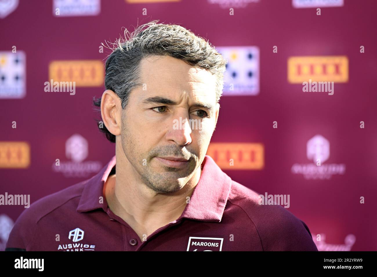 Queensland coach Billy Slater is seen at a press conference during the ...