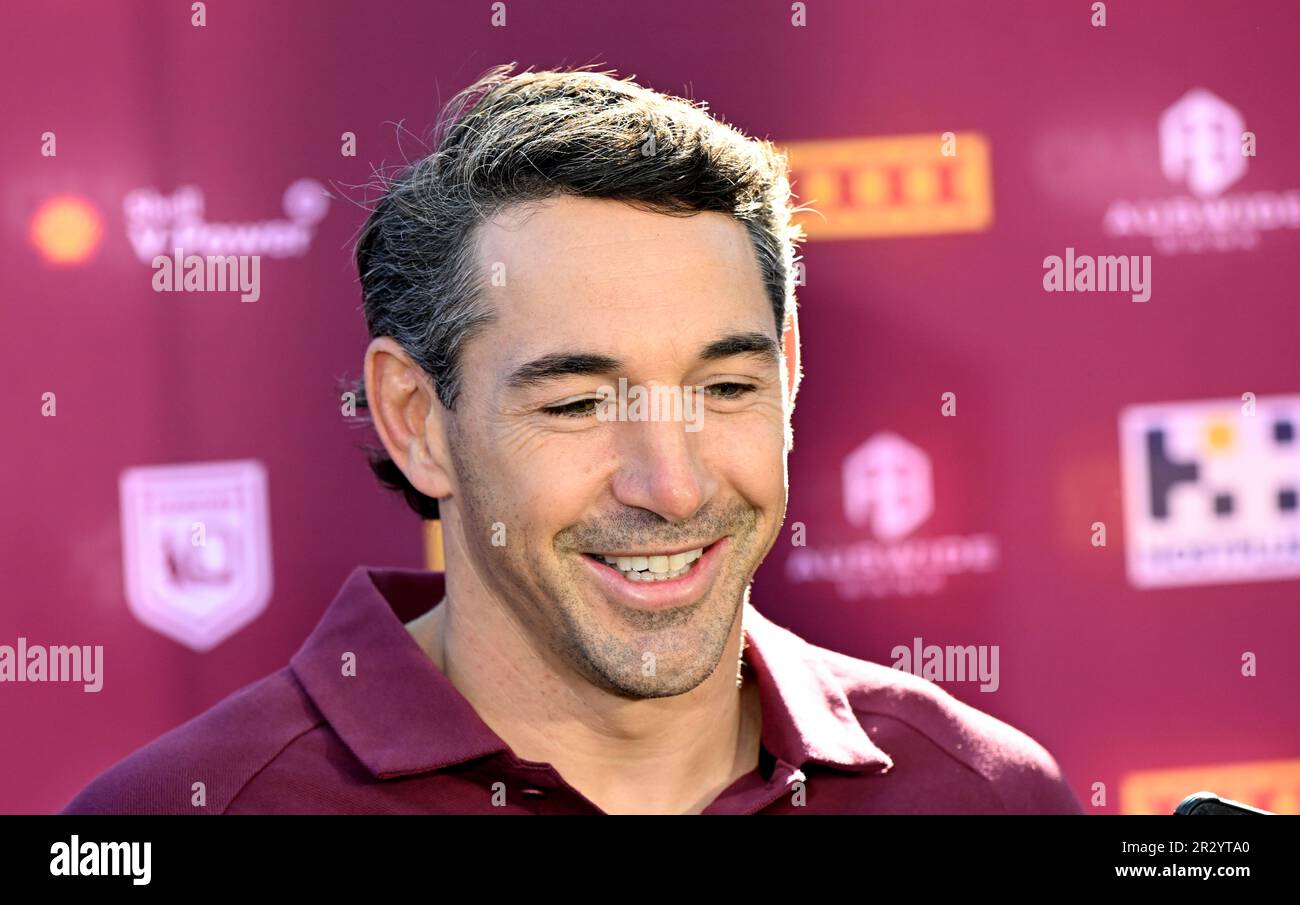 Queensland coach Billy Slater is seen at a press conference during the ...
