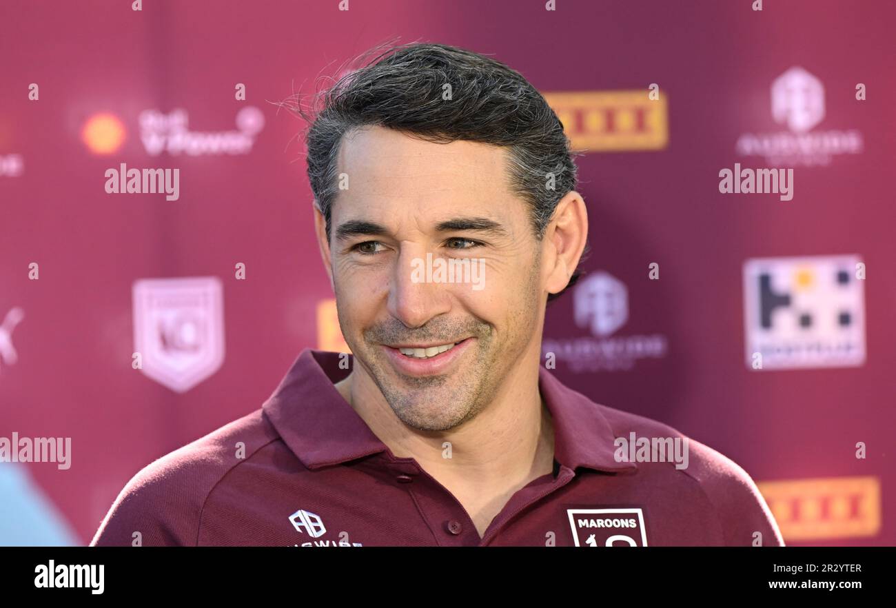 Queensland coach Billy Slater is seen at a press conference during the ...