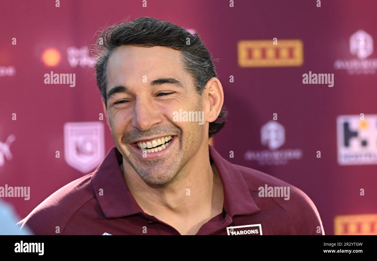 Queensland coach Billy Slater is seen at a press conference during the ...