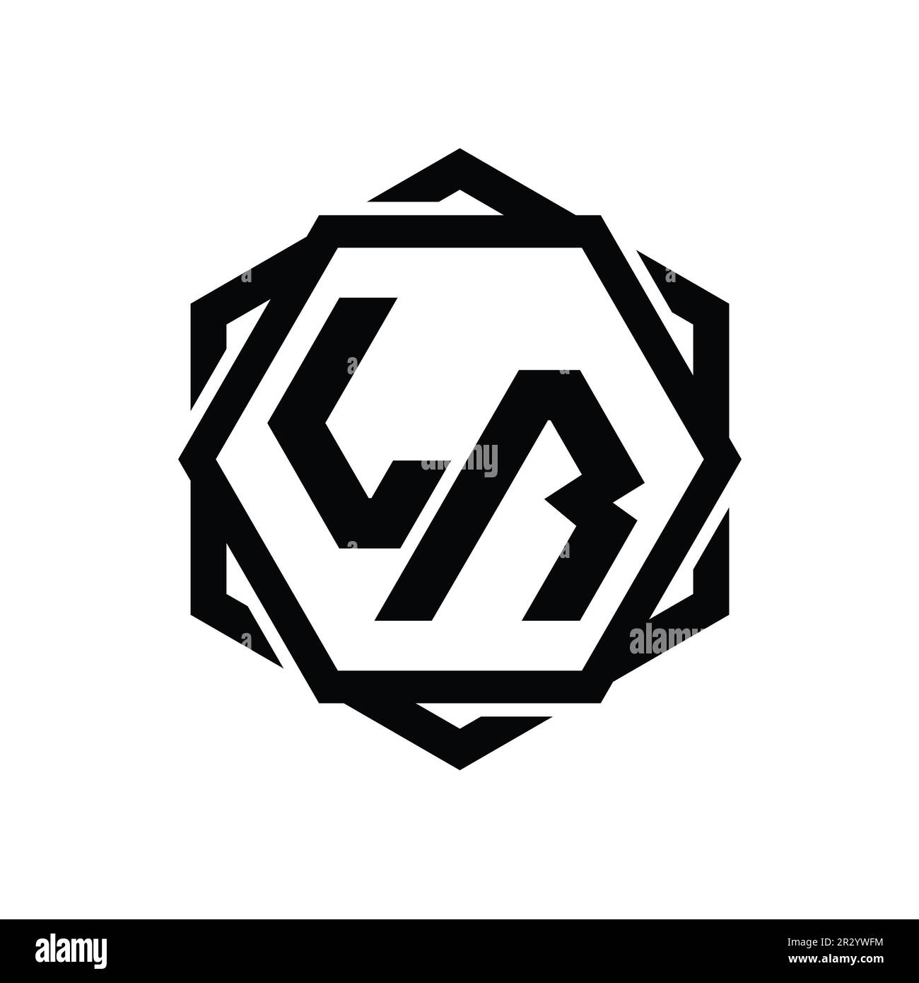 LR Logo monogram hexagon shape with geometric abstract isolated outline ... LR Logo monogram hexagon shape with geometric abstract isolated outline ...