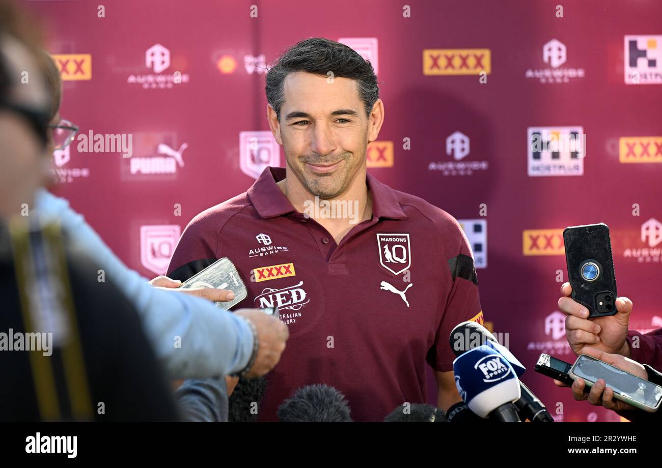 Queensland coach Billy Slater is seen at a press conference during the ...
