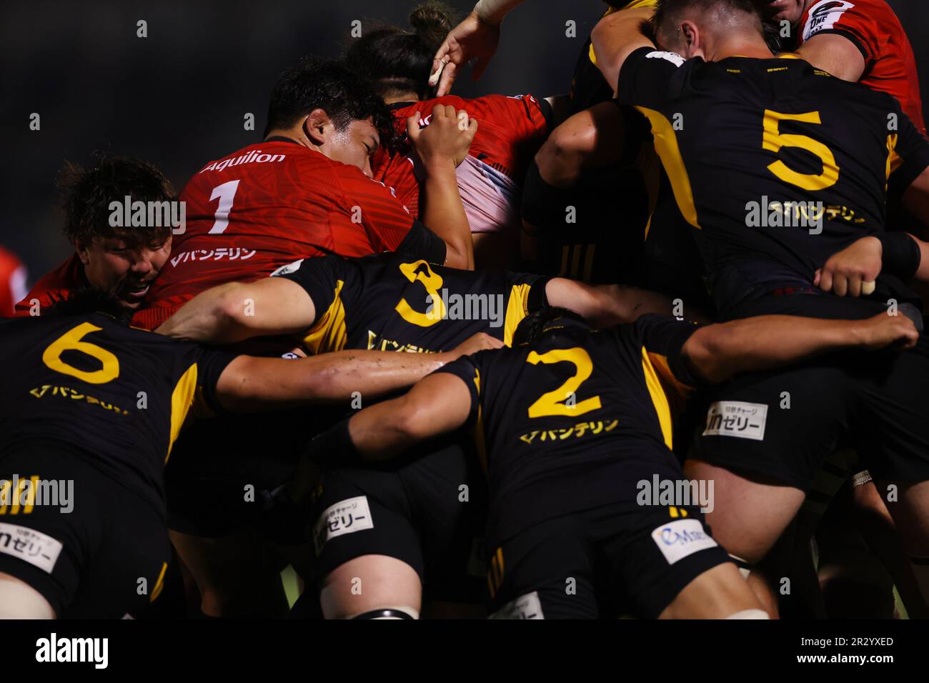 Tokyo, Japan. 19th May, 2023. Two team group Rugby : 2022-23 Japan ...