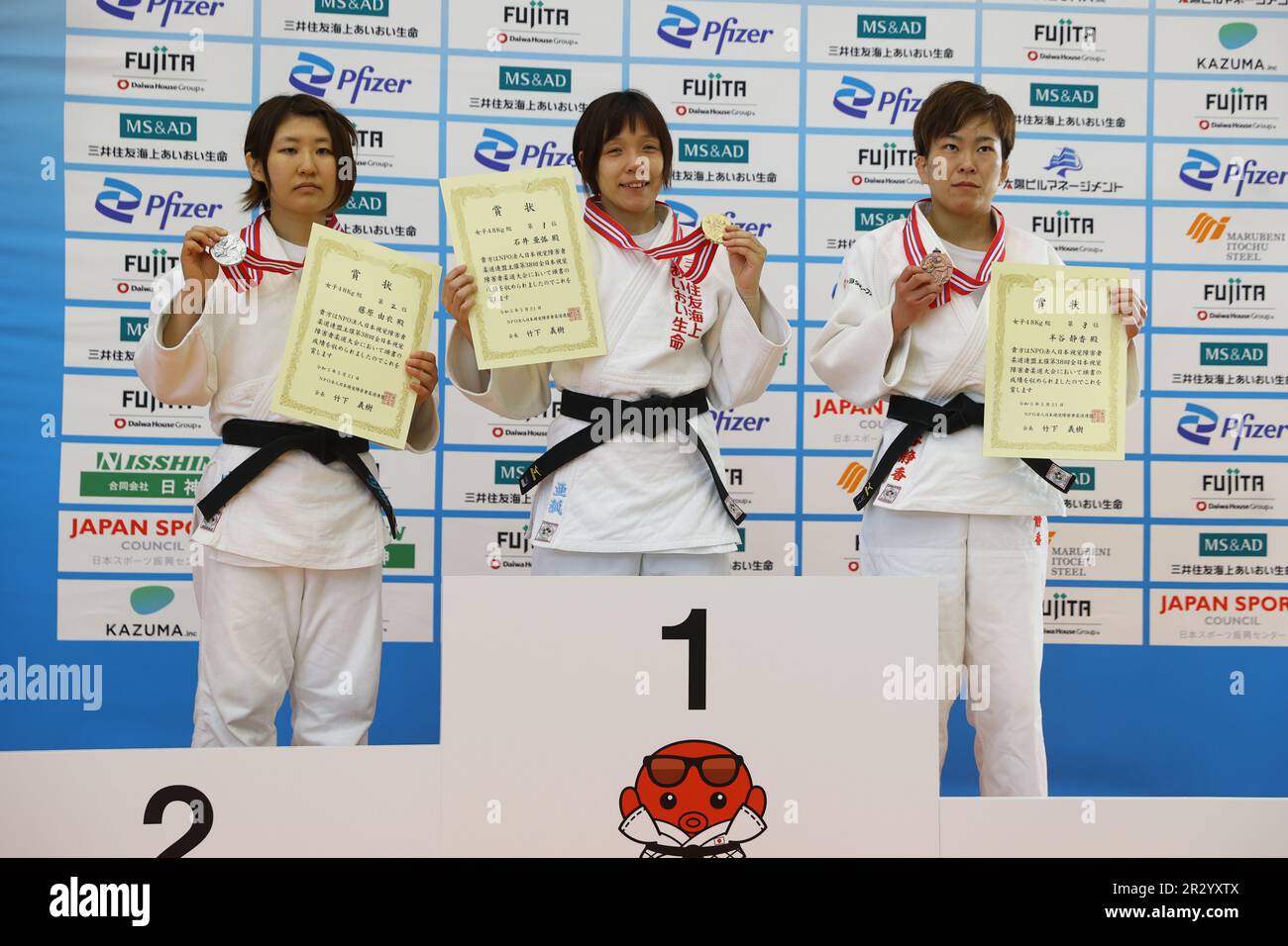 Kodokan, Tokyo, Japan. 21st May, 2023. (L to R) Yui Fujiwara, Ayumi Ishii, Shizuka Hangai, MAY ...