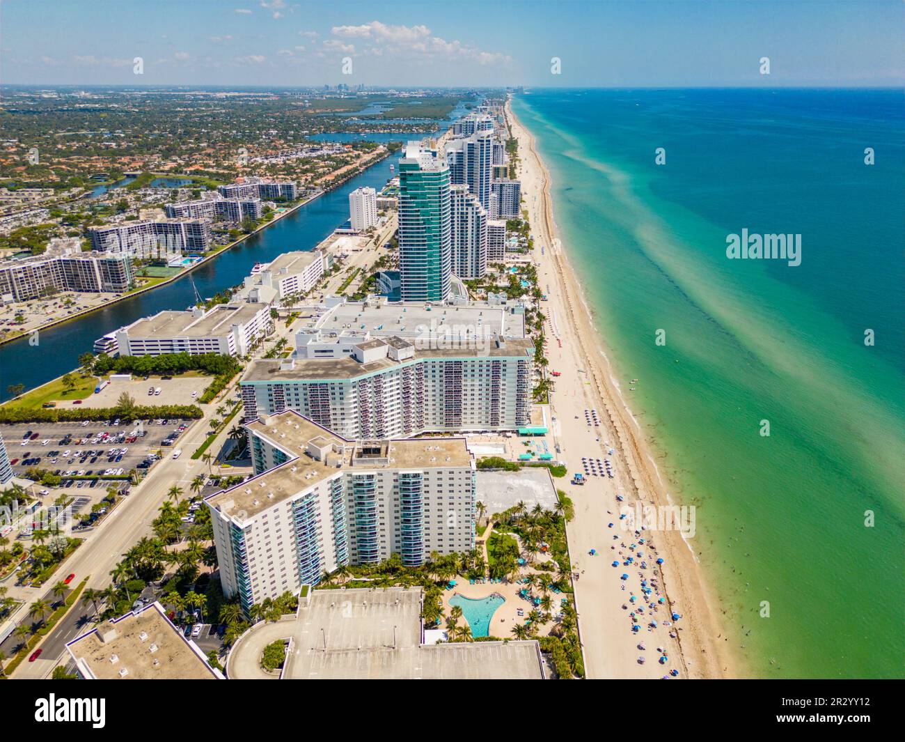 Hallandale beach aerial hi-res stock photography and images - Alamy