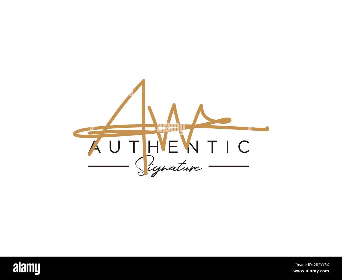 AW Signature Logo Template Vector Stock Vector Image & Art - Alamy