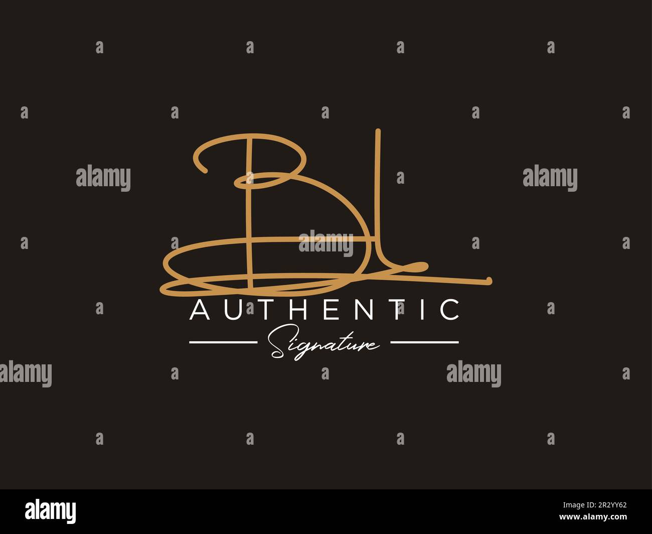 BL Signature Logo Template Vector Stock Vector Image & Art - Alamy