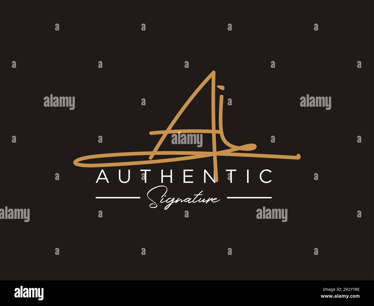 AI Signature Logo Template Vector Stock Vector Image & Art - Alamy