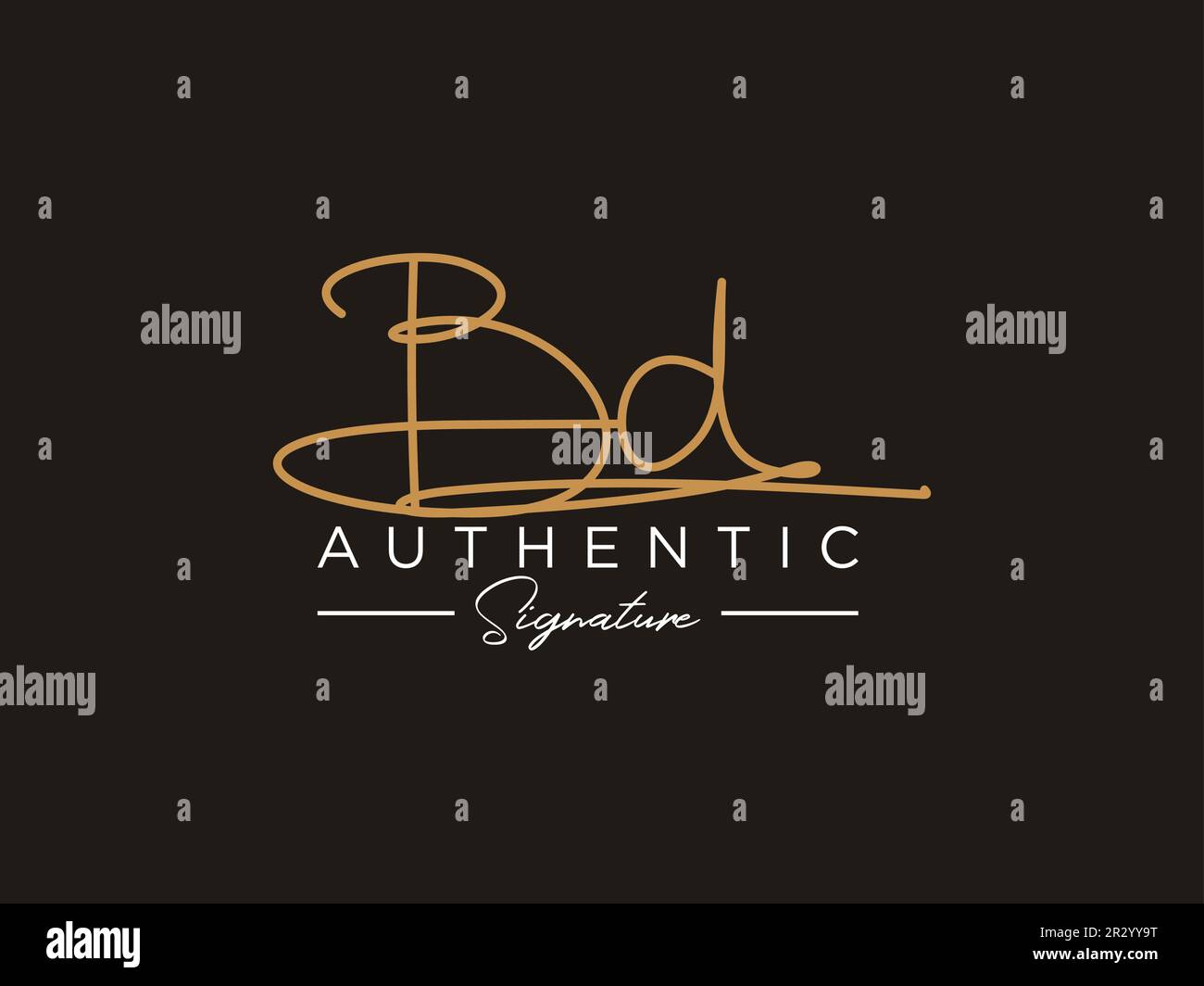 BD Signature Logo Template Vector Stock Vector Image & Art - Alamy