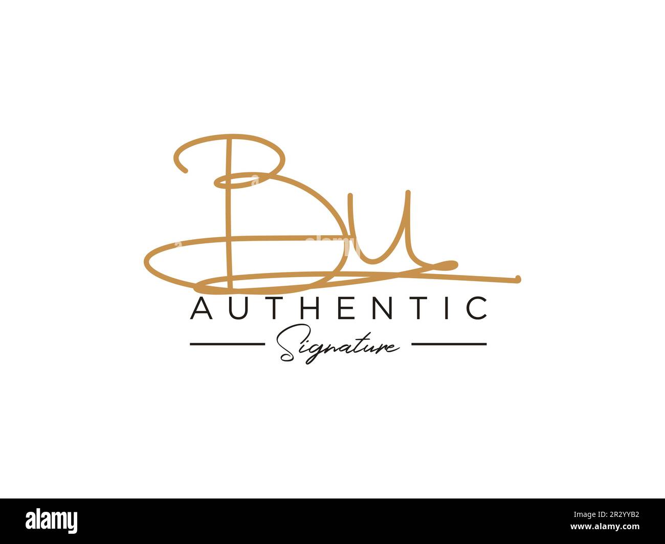 BU Signature Logo Template Vector Stock Vector Image & Art - Alamy