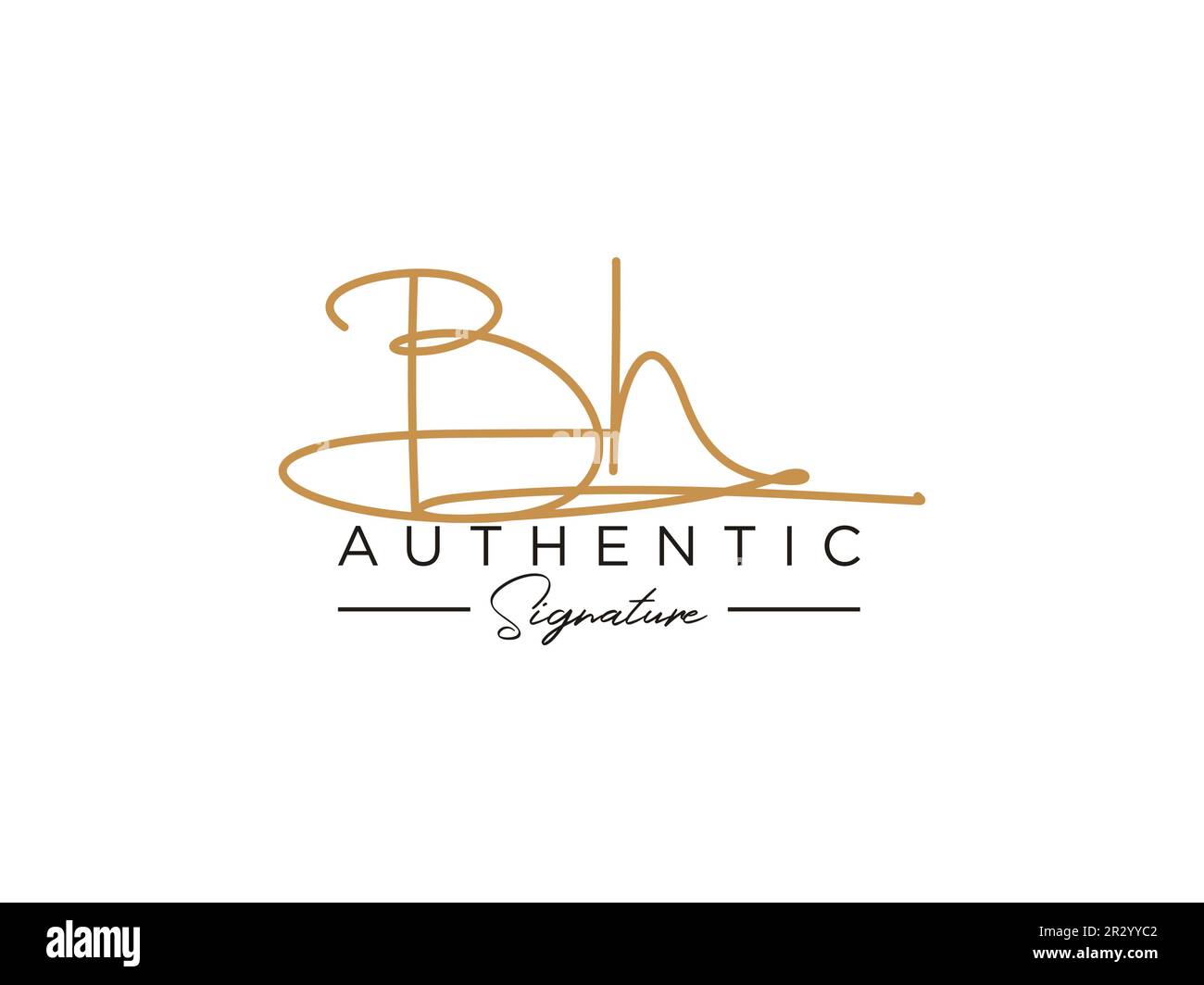 BH Signature Logo Template Vector Stock Vector Image & Art - Alamy