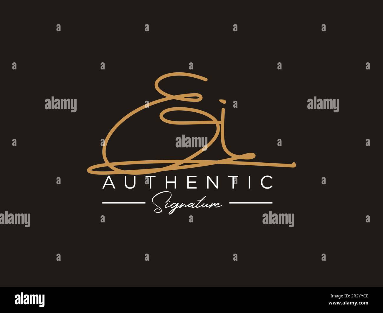 EI Signature Logo Template Vector Stock Vector Image & Art - Alamy