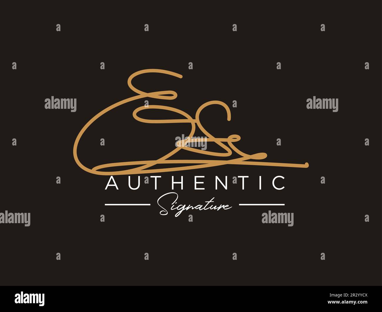 ES Signature Logo Template Vector Stock Vector Image & Art - Alamy