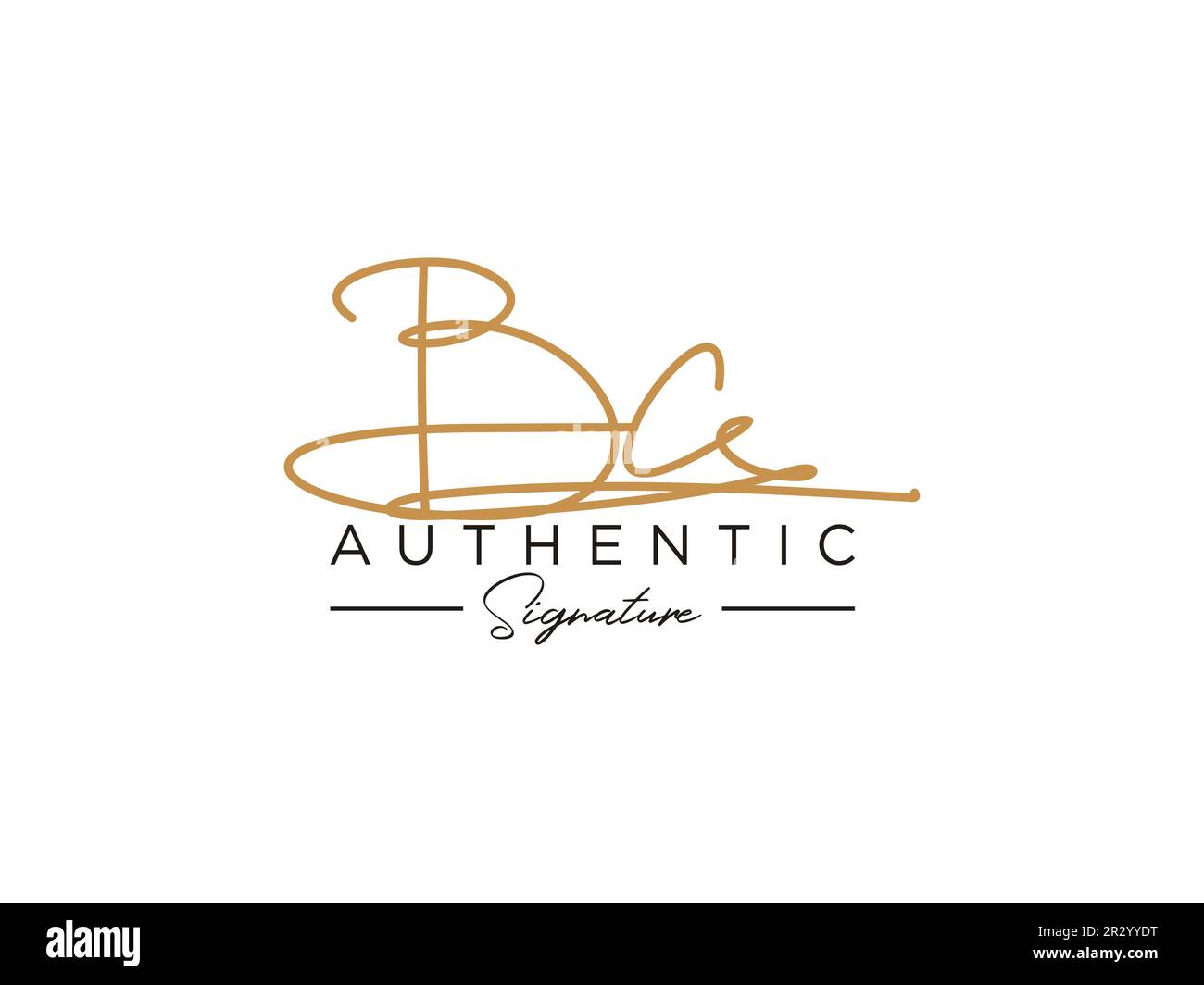 BC Signature Logo Template Vector Stock Vector Image & Art - Alamy