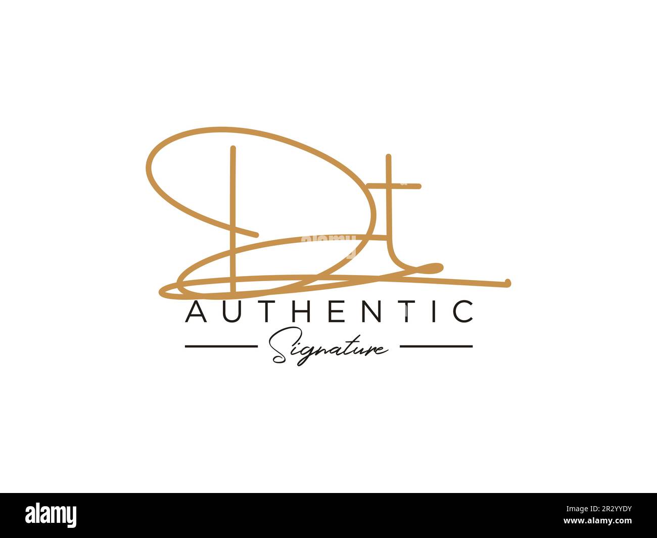 DT Signature Logo Template Vector Stock Vector Image & Art - Alamy