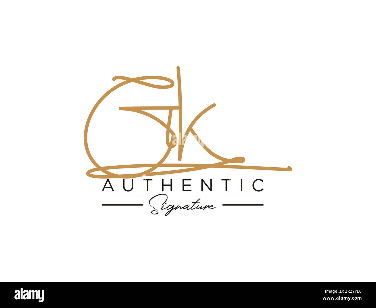 GK Signature Logo Template Vector Stock Vector Image & Art - Alamy