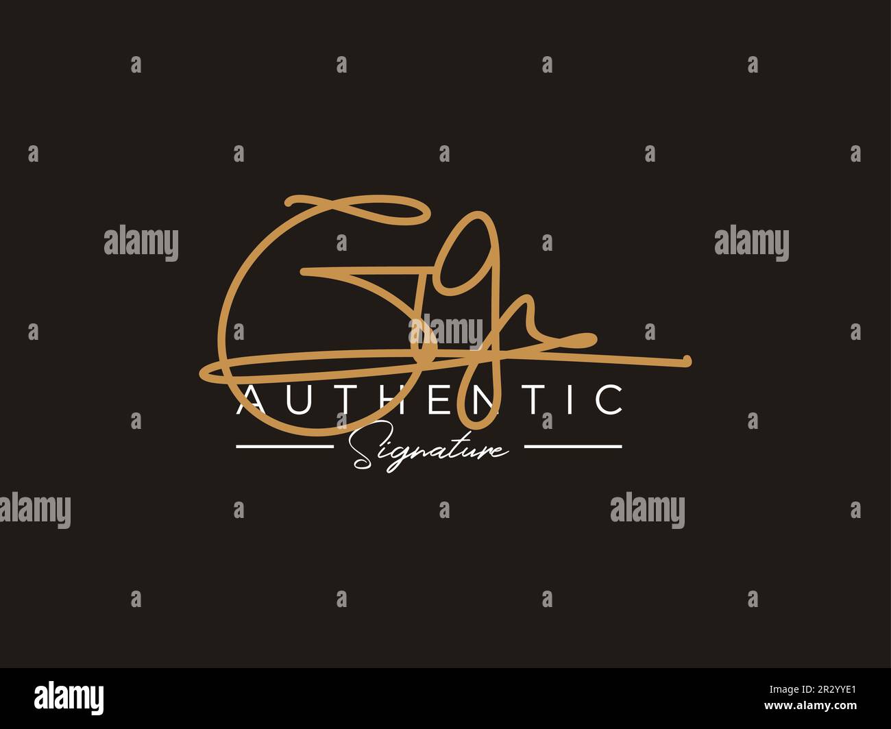 GG Signature Logo Template Vector Stock Vector Image & Art - Alamy