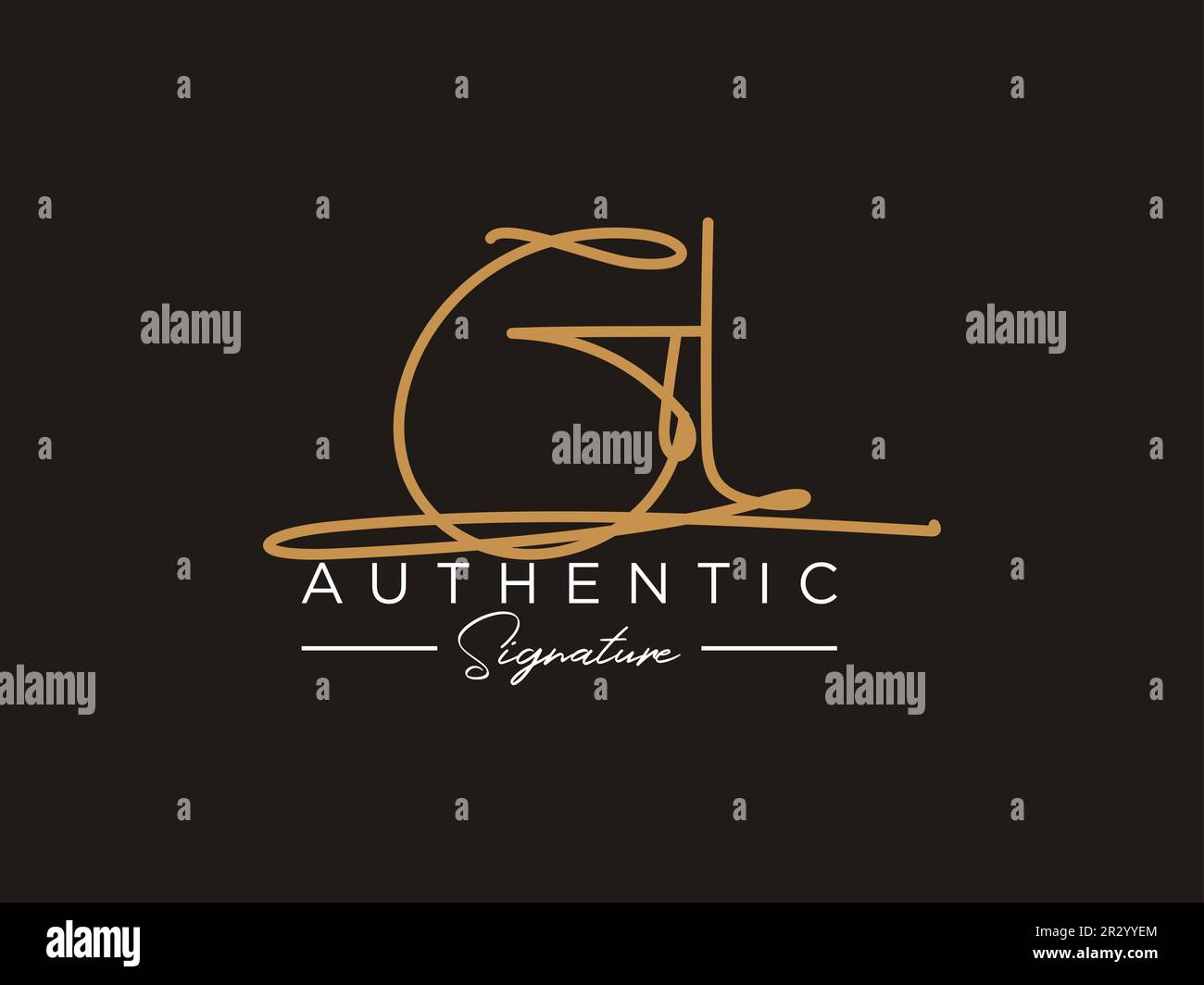 GL Signature Logo Template Vector Stock Vector Image & Art - Alamy