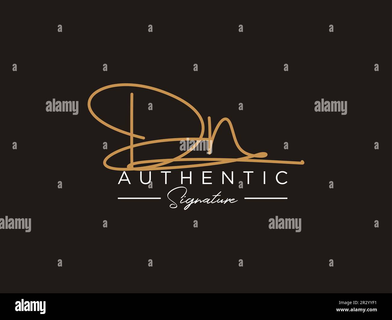 DN Signature Logo Template Vector Stock Vector Image & Art - Alamy