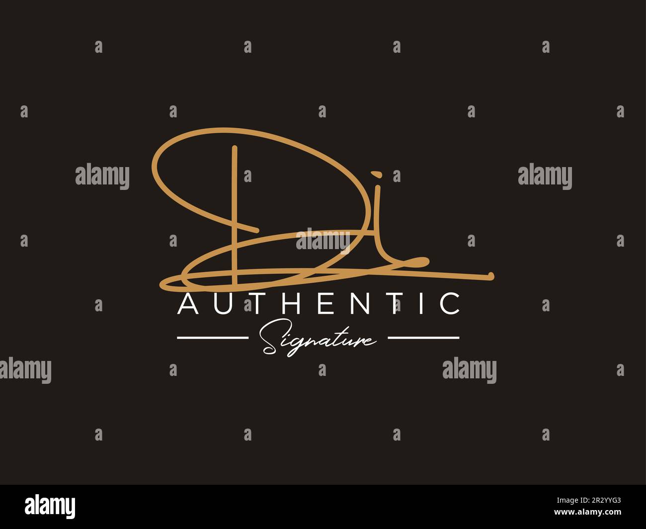 DI Signature Logo Template Vector Stock Vector Image & Art - Alamy