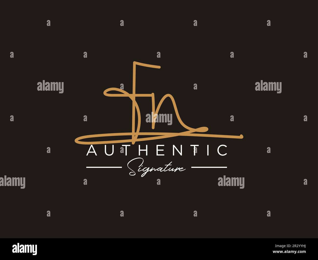 FN Signature Logo Template Vector Stock Vector Image & Art - Alamy