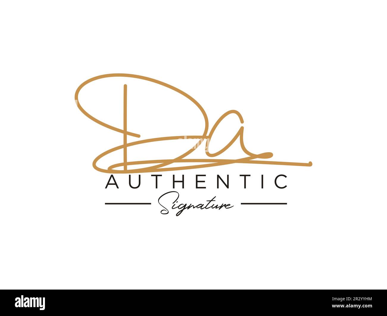 DA Signature Logo Template Vector Stock Vector Image & Art - Alamy
