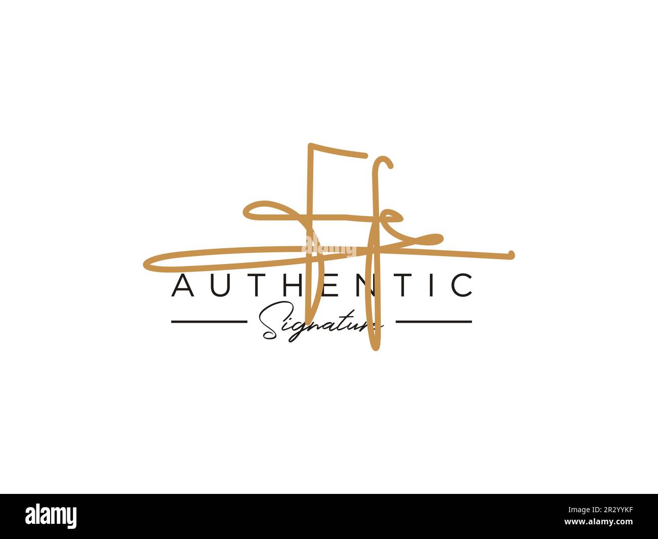 FF Signature Logo Template Vector Stock Vector Image & Art - Alamy