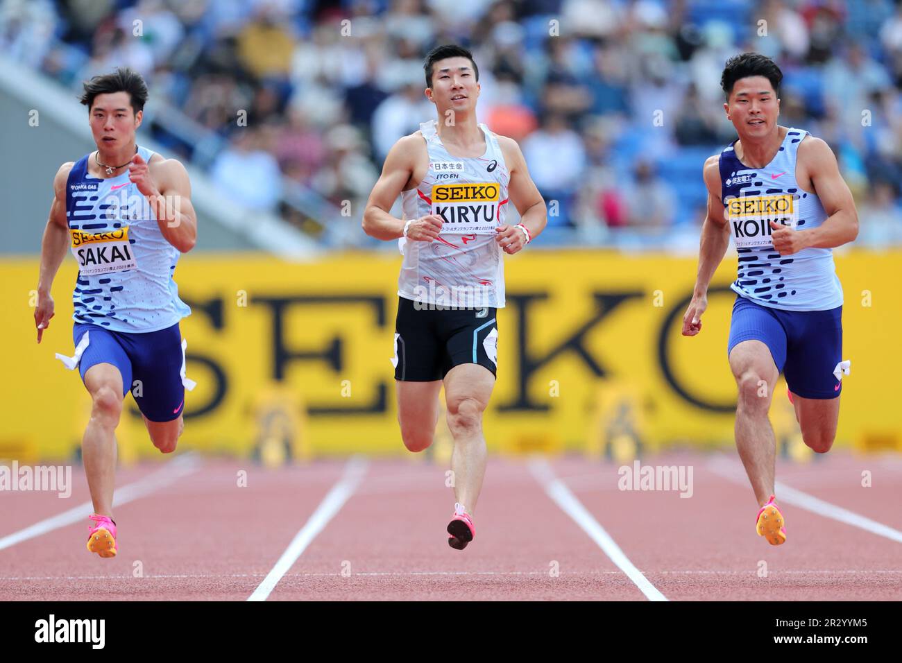 Kanagawa, Japan. 21st May, 2023. (L-R) Ryuichiro Sakai, Yoshihide Kiryu ...