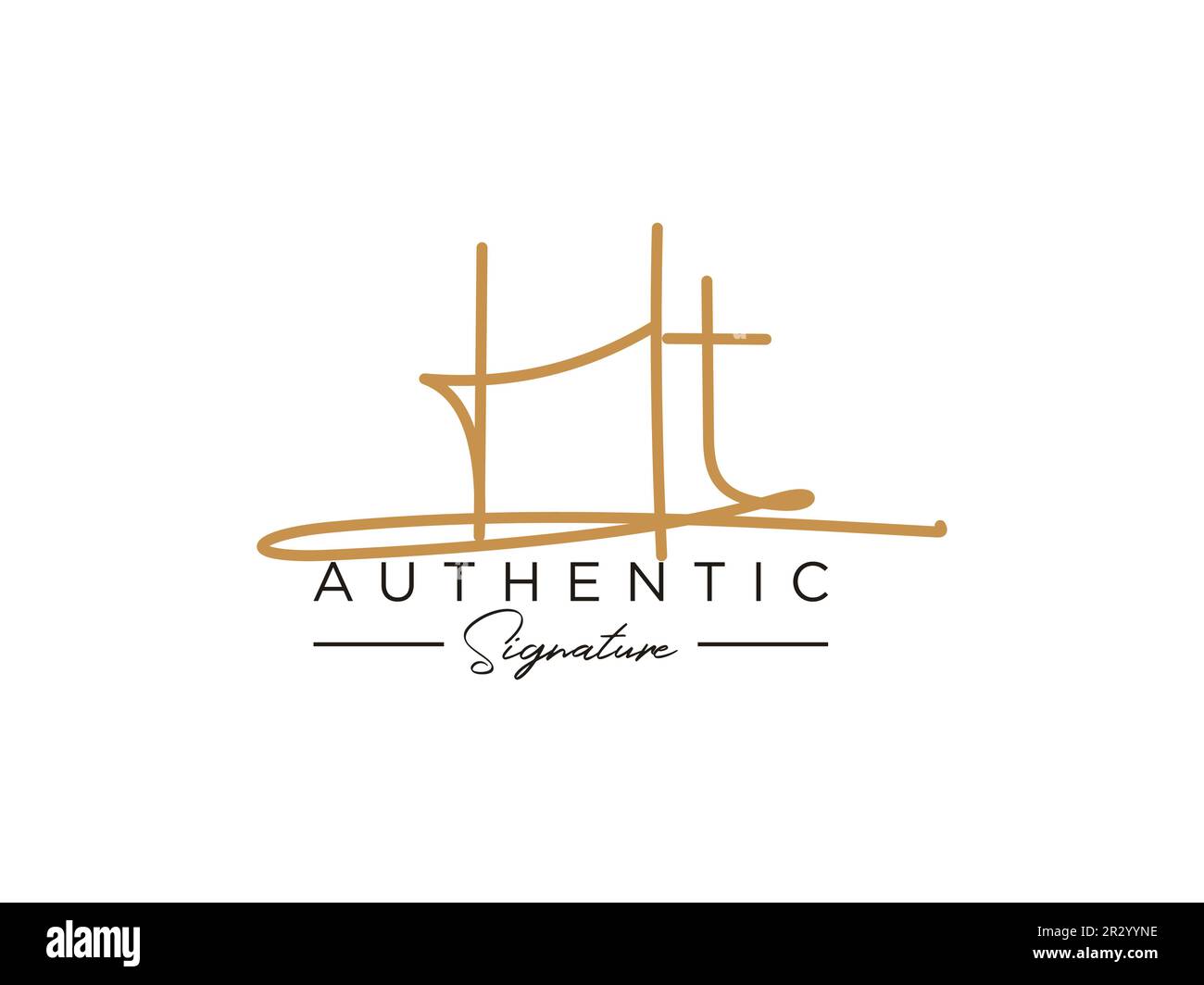 HT Signature Logo Template Vector Stock Vector Image & Art - Alamy