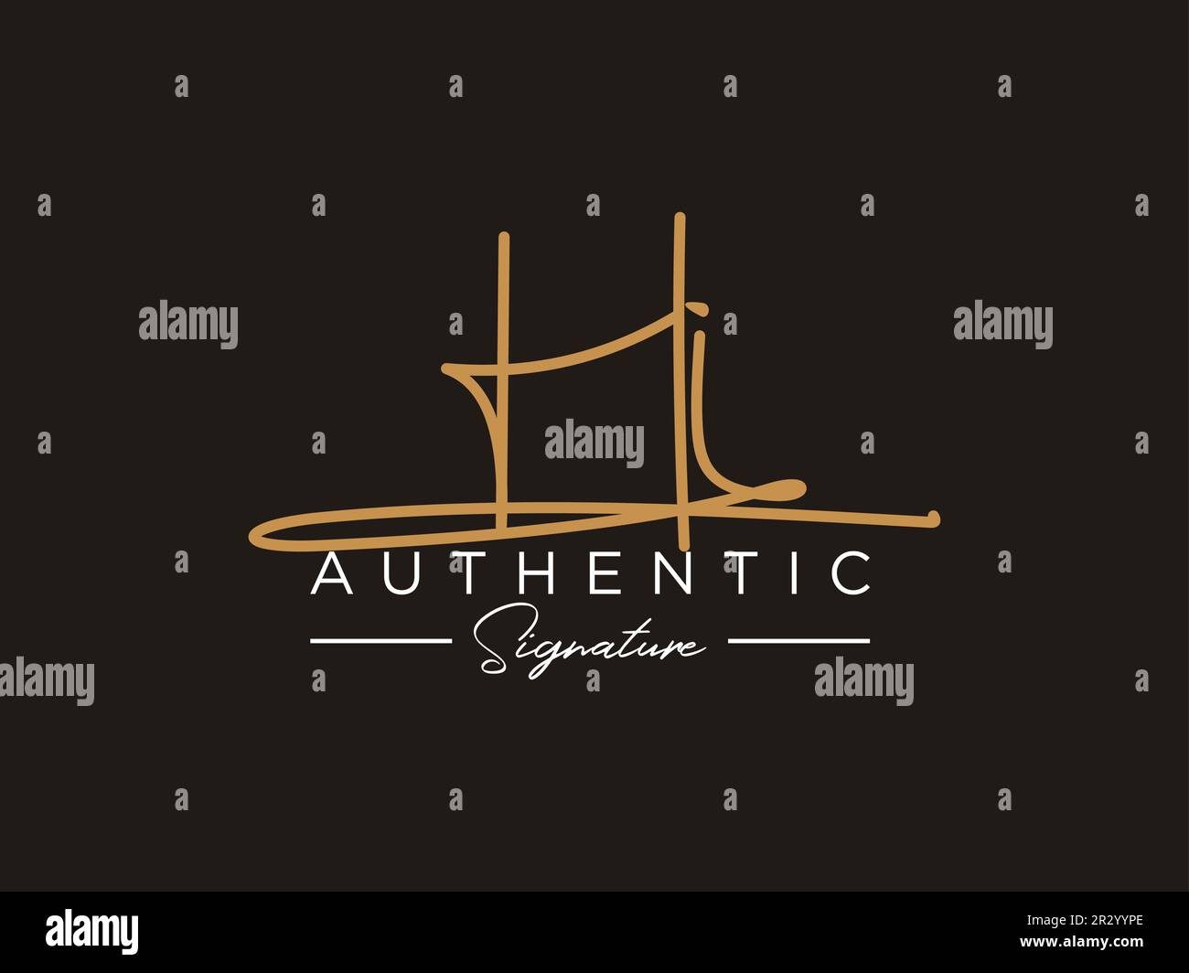 HI Signature Logo Template Vector Stock Vector Image & Art - Alamy