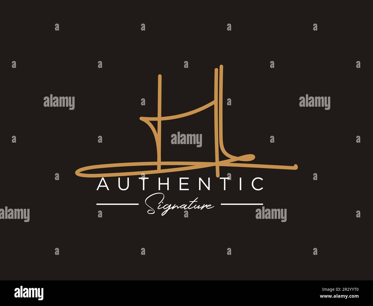 HL Signature Logo Template Vector Stock Vector Image & Art - Alamy