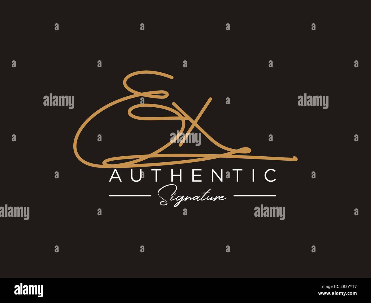 EX Signature Logo Template Vector Stock Vector Image & Art - Alamy