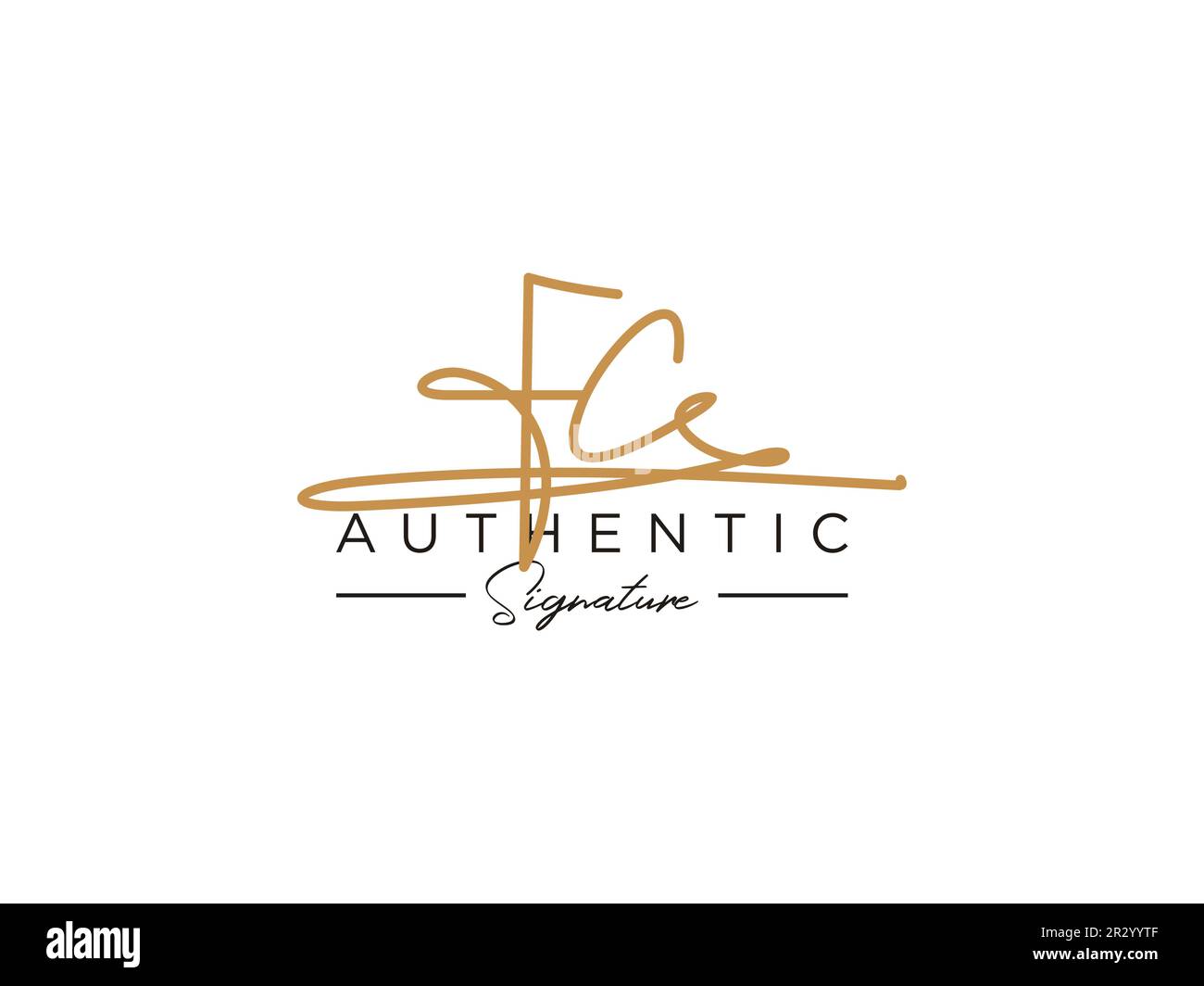 FC Signature Logo Template Vector Stock Vector Image & Art - Alamy