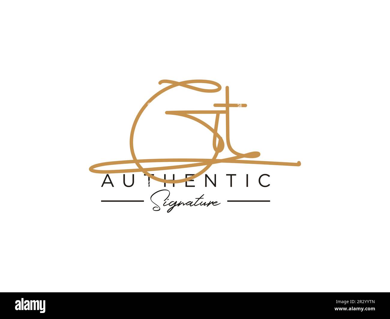 GT Signature Logo Template Vector Stock Vector Image & Art - Alamy