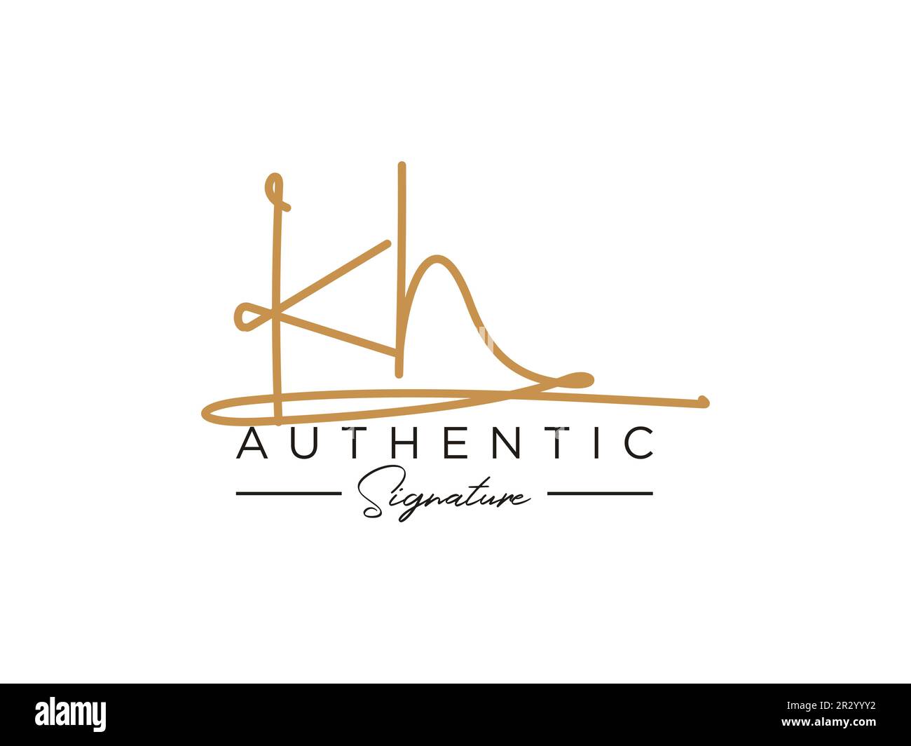 Kh signature Stock Vector Images - Alamy