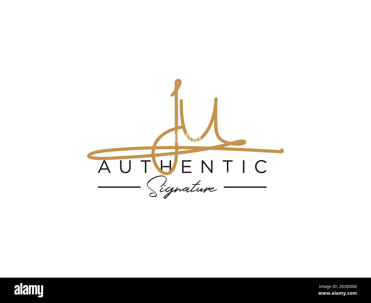 JU Signature Logo Template Vector Stock Vector Image & Art - Alamy